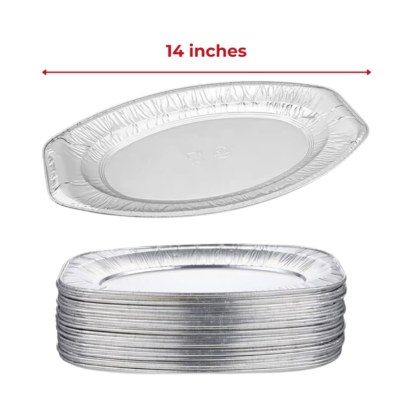 Aluminium Oval Platter 14inch 100 Pieces – SM PACKAGING
