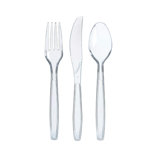 Normal Pastic Cutlery Set (knife, spoon, fork) – SM PACKAGING